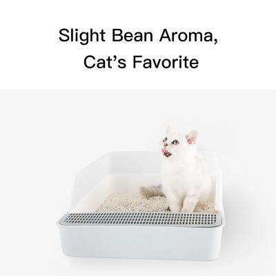 China Custom OEM Natural Tofu Bentonite Mixed Cat Litter Flushable Low Dust Eco Friendly Strong Clumping Quality for sale