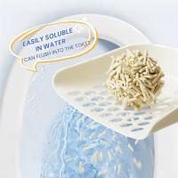 China Fine Granule Tofu Cat Litter Quick Absorption Firm Clumps Low Dust Flushable Pet Goods for sale