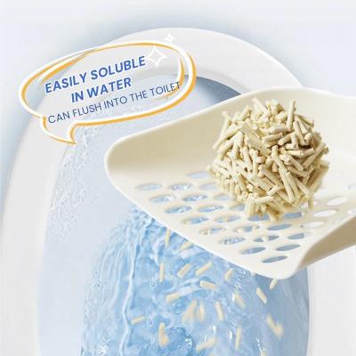 China Fine Granule Tofu Cat Litter Quick Absorption Firm Clumps Low Dust Flushable Pet Goods for sale