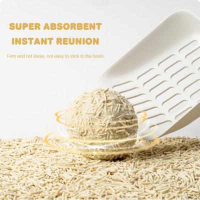 China Arena Para Gatos Strip Tofu Cat Litter Eco-Friendly Clumping Flushable Pet Supplies for sale