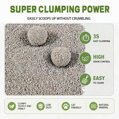 China Premium Sodium Bentonite Fast Clumping Strong Absorption Low Dust Wholesale Bentonite Cat Litter for sale