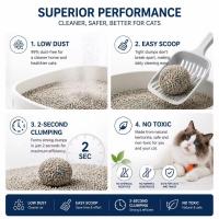 China Low Dust Strong Clumps Efficient Odor Control Bulk Export Premium Bentonite Cat Litter for sale