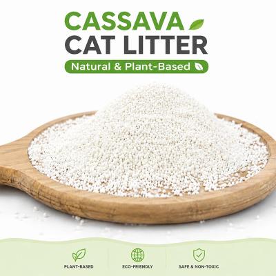 China Plant Based Cassava Cat Litter Low Dust Quick Clumping Excellent Absorption Private Label Factory for sale