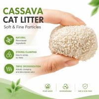 China High Absorbency Fast Clumping Natural Fiber Dust-Free OEM/ODM Custom Pet Products Cassava Cat Litter for sale