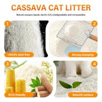 China Eco-Friendly Strong Clumping Rapid Absorption Dust-Free Custom Brand Packaging Cassava Cat Litter for sale