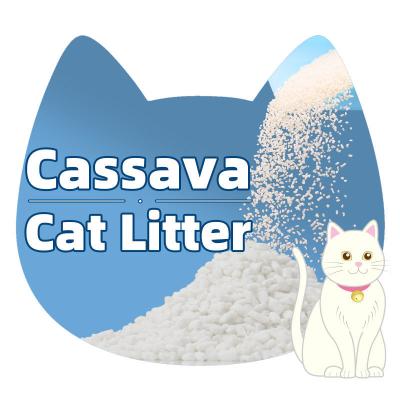 China Natural Plant Fiber Fast Clumping Odor Control Low Dust Wholesale Supply Cassava Cat Litter for sale