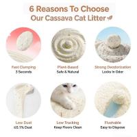 China Natural Plant Fiber Fast Clumping Odor Control Low Dust Wholesale Supply Cassava Cat Litter for sale