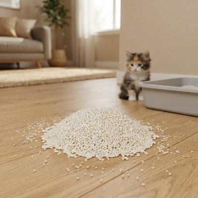 China Dust-Free Fast Clumping Excellent Absorption Natural Fiber OEM/ODM Service Cassava Cat Litter for sale