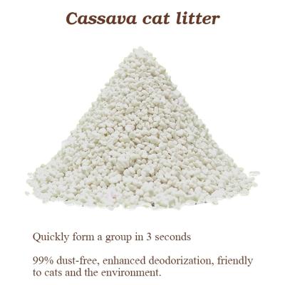 China Customized Cassava Cat Litter Natural Plant Fiber Fast Clumping Low Dust High Absorption OEM Service for sale