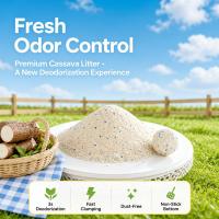 China Customized Cassava Cat Litter Natural Plant Fiber Fast Clumping Low Dust High Absorption OEM Service for sale