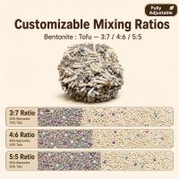 China Tofu Bentonite Activated Carbon Strong Odor Control Fast Clumping High Absorption Low Dust Mixed Cat Litter for sale