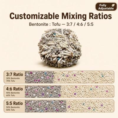 China Tofu Bentonite Activated Carbon Strong Odor Control Fast Clumping High Absorption Low Dust Mixed Cat Litter for sale