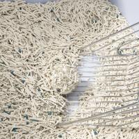 China Natural Tofu Bentonite Fine Granules Fast Clumping Strong Absorption Low Dust Easy Scooping Mixed Cat Litter for sale