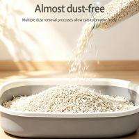 China Strong Odor Control Firm Clumping Biodegradable Natural Fiber Pet Litter Tofu Cat Litter for sale