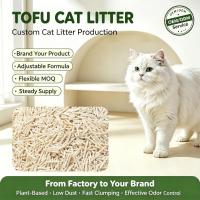 China Natural Plant Fiber Fast Clumping Low Dust Eco-Friendly Pet Products Tofu Cat Litter for sale