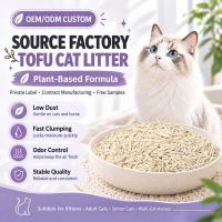 China High Absorption Strong Clumping Biodegradable Soybean Fiber Tofu Cat Litter for sale