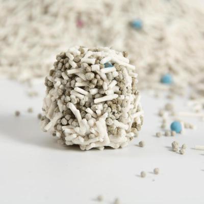 China Fast Clumping Eco-Friendly High Absorbency Low Dust Natural Tofu Bentonite Mixed Cat Litter for sale