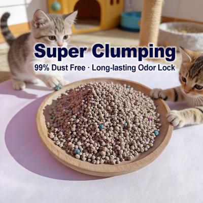 China Efficient Odor Control Low Dust High Absorption Clumping Mineral Cat Litter for sale
