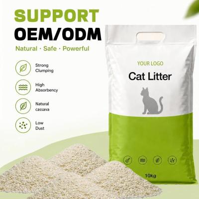 China Premium Cassava Starch Based Fast Clumping High Absorbency Dust Free Cassava Cat Litter for sale