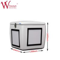 China Fiberglass Delivery Box Jumbo Box White With Led Lights Good Performace 85 L FRP 500mm*485mm*495mm for sale
