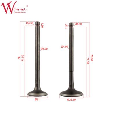 China Intake And Engine Exhaust Valve Motorcycle Parts ISO9001 Thunder CGX125SHC(2012) for sale