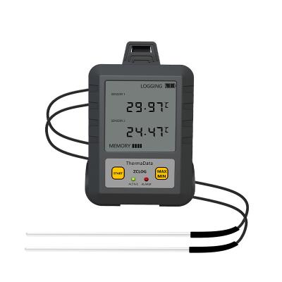 China ODM Support Food Medicine Storage Refrigerator Temperature Monitor Dual Channel RTD Platinum Resistance Data Logger for sale