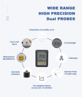 China 97*72*31mm GREY Wifi Temperature and Humidity Data Logger -40-100 C Degree 0-100%RH for sale