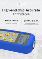 China Temperature Recording Handheld RTD Thermometer with 0.05 Degree Precision and Display for sale
