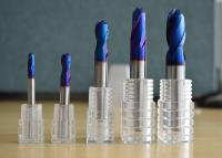 China Blue NaCo Coating 65 Degree R0.5mm Ball Nose End Mill for sale