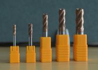 China Solid Carbide TiCXCo4 Coating 0.4μM Corner Radius Milling Cutters for sale