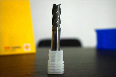 China Die Steel Fine Milling Cutter , For 58-62HRC Mouldsteel , 4 Flute Corner Radius End Mill for sale