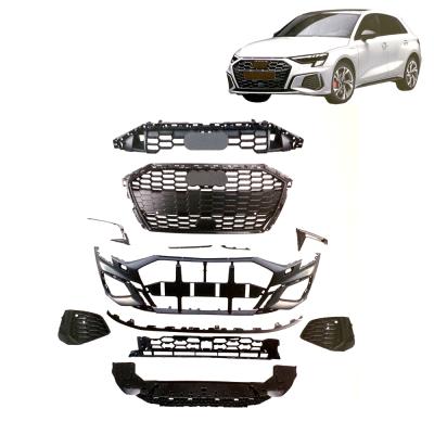 China Complete S-Line Sport Front Bumper Kit Compatible with OE 8Y0807437F for 2022-2024 Audi A3 8Y for sale