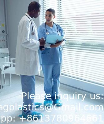 China Non Woven Plastic Pp Pe Blue Protection Shoe Covers Cpe Waterproof Medical Anti Slip Disposable Shoe Cover For Hospital