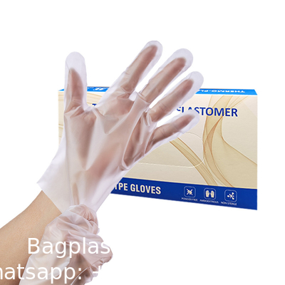 China Wholesale Biodegradable Sustainable Recyclable Powder Free Disposable TPE/PE Gloves Low Cost Disposable PE Gloves
