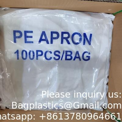 China Wholesale Biodegradable Pla cornstarch Apron Embossed Or Smooth Apron Disposable Pe Apron Kitchen Wear Sleeveless