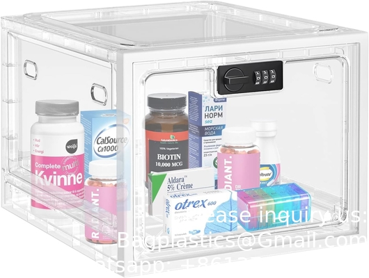 China Medicine Lock Box, Lockable Storage Box For Safe Medication Storage, Large Capacity Lockable Box Container