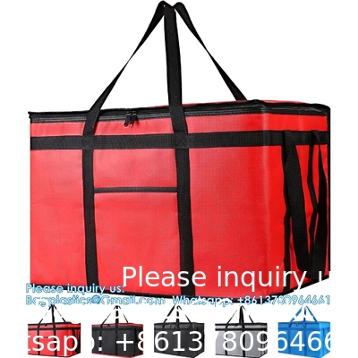 China XXL-Larger Insulated Cooler Bags With Zipper Closure,Reusable Grocery Shopping Bags Keep Food Hot Or Cold,Collapsible