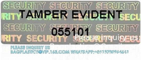 China Transfer Tamper Evident Security Warranty Void Stickers/Labels/Seals (Red, 1 X 3.35 Inches, Serial Numbers)