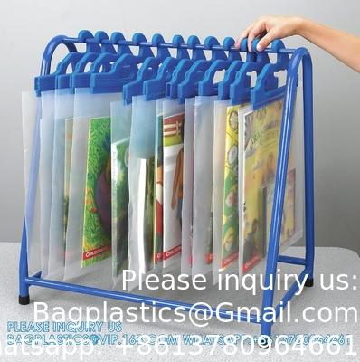 China Students bags, easy bag pack, Read-N-Go Book Bag Sturdy Snap Shut Hanging Plastic Bags Safely Send Home Assignments