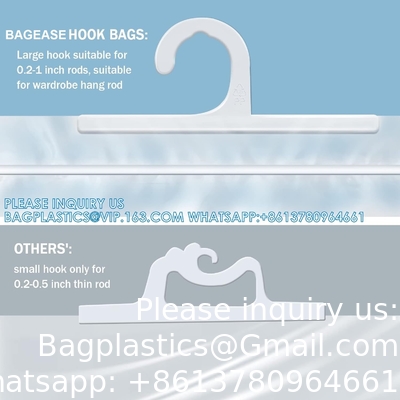 China Pack Hanging Storage Bags, Large Hook 10 X 12.5-Inch Clear Plastic Bags For Classroom, Library, And Pharmacy Use