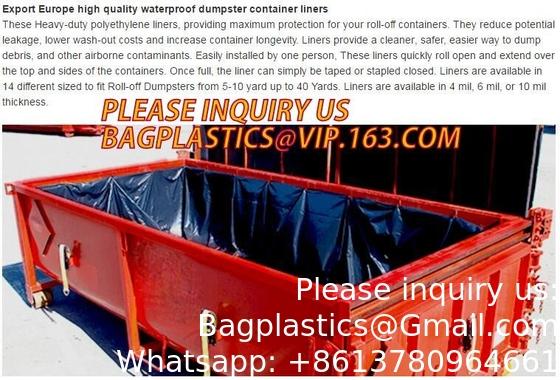 China Extra Lagrge Woven Drawstring Dumpster Container 20 Yard Drawstring Black Dumpster Container Liners For Bagplastics