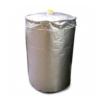 China Custom Round Bottom Aluminum Foil Drum Liner Bags 55 Gallon Chemical Resistant for sale