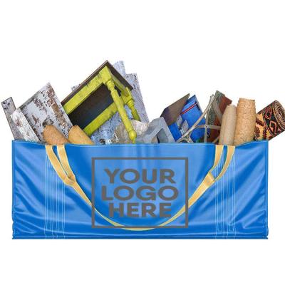 China Heavy Duty Dumpster Bag 2 Cubic Yards Foldable Reusable Waste Skip Bag 3000kg Capacity for sale