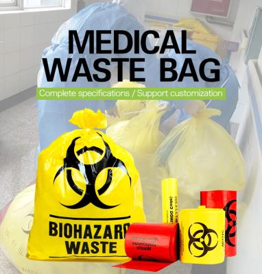 China Biohazard Waste Bags 10 Gallon 24 Inch Red Medical Grade Leak Proof Trash Liners for Infectious Disposal for sale