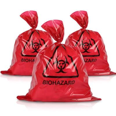 China Custom Autoclave Biohazard Medical Waste Bags Red Yellow Hospital Garbage Bags 1 Ton MOQ for sale