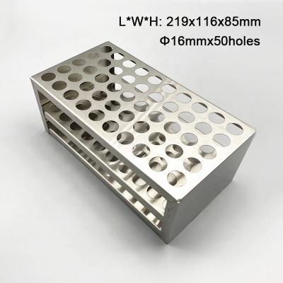China SUS304 Stainless Steel Test Tube Rack 40 Holes Centrifuge Tube Holder for Lab for sale