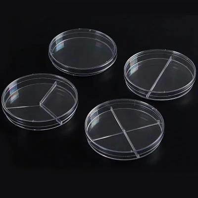 China PP Disposable Petri Dish 90mm Transparent Plastic Cell Culture Dish for Lab Hospital School for sale