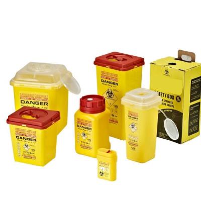 China Hospital Biohazard 5L Medical Disposal Kraft Paper Board Sharps Container Safety Box for Syringes for sale