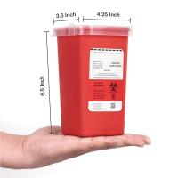 China 1 Quart Sharps Container for Home Use Puncture Resistant Biohazard Needle Disposal for sale