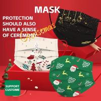 China Customizable Party Face Mask Cotton Polyester Reusable Holiday Supplies Eco-Friendly for sale